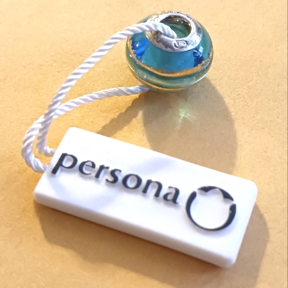 Persona | Jewelry | Persona Blue With Gold Swirl In Sterling Silver ...